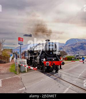 The Jacobite Steam Locomotive with Ben Nevis as a backdrop Stock Photo ...