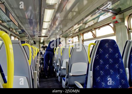 ScotRail train carriage interior, Scotland, UK Stock Photo - Alamy