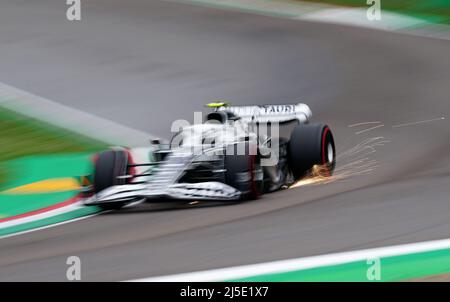 #22 Yuki Tsunoda at Imola during the filming day of the Racing Bulls ...
