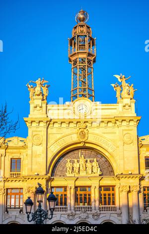 A clock tower in Valencia, Spain Stock Photo - Alamy