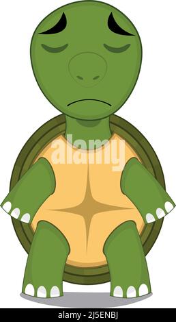 Turtle with sad face illustration Stock Vector Image & Art - Alamy