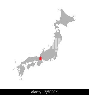 Shiga prefecture highlighted on the map of Japan Stock Vector Image ...
