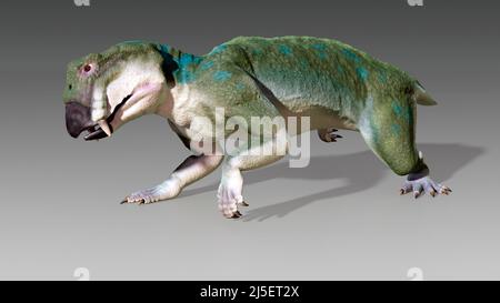 Artwork of extinct animal Lystrosaurus Stock Photo - Alamy