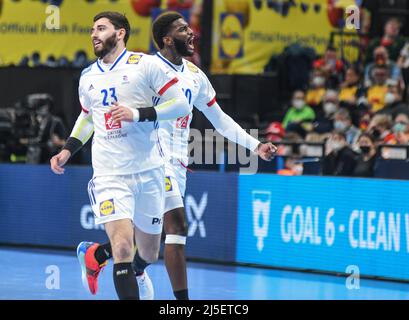Dika Mem (France) against Sweden. EHF Euro 2022. Semifinal Stock Photo ...