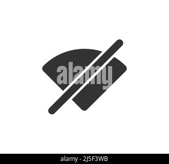 Failure wifi icon. Offline symbol. No Internet connection icon. Simple wifi signal sign ...