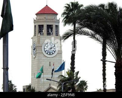students and main building at Cairo University, Giza, Cairo, Egypt ...