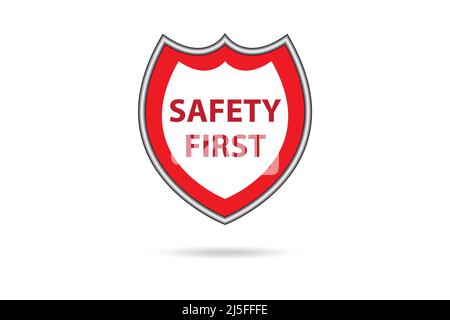 Safety first badge in the industrial safety concept Stock Photo - Alamy