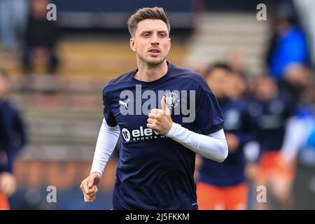 Jake Beesley #28 of Blackpool during the pre-game warmup Stock Photo ...