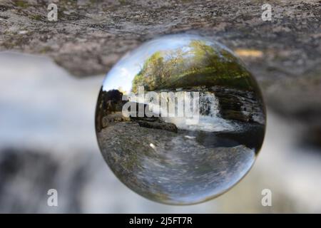 Stainforth force waterfall seen through a different view Stock Photo ...