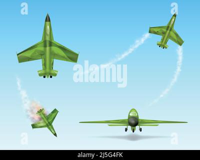 Fighter jet side view. Military airplane cartoon icon Stock Vector ...