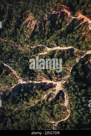 Aerial view of Pai Canyon in Pai, Mae Hong Son, Thailand Stock Photo ...