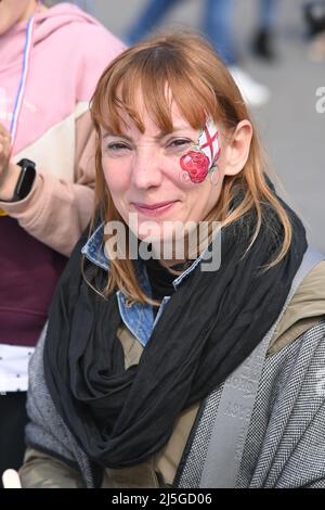 Presenter Michelle Ackerley at London’s St George’s Day celebrations in ...