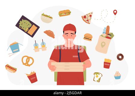 Lunch boxes cartoon illustration set Stock Vector Image & Art - Alamy