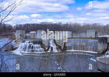 Stepping Stone Falls in the Genesee Recreation Area, brutalist ...