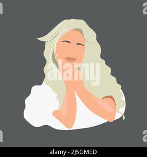beautiful and young woman character Stock Vector Image & Art - Alamy