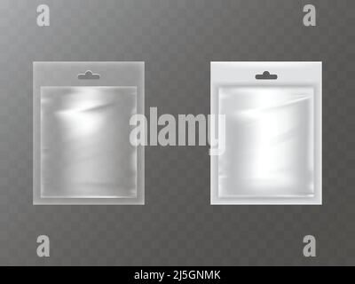 Realistic 3D White Blank Doy Pack Mock up set. Vector Doypack Template ...