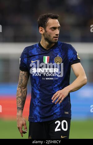 Hakan Calhanoglu of Fc Internazionale looks on during the Serie A match ...