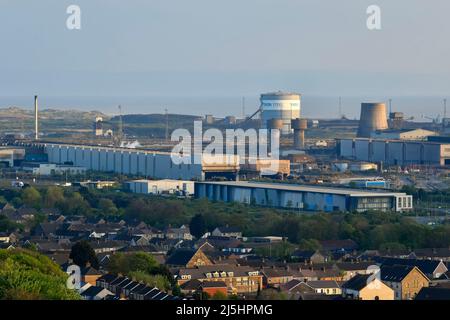 Port Talbot, Wales, UK. 23rd April 2022. UK Weather: General view of ...