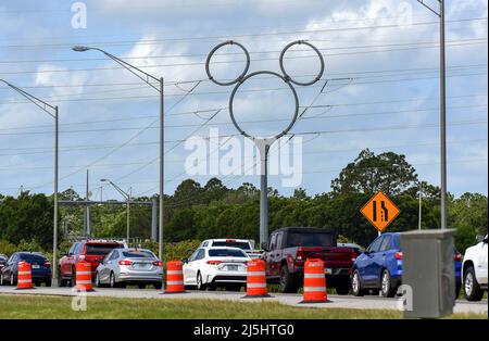 The Mickey pylon electric power pole used by Reedy Creek Energy ...