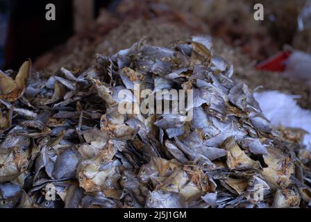 Dried fish for sale at a market, Cadiz City, Negros Occidental ...