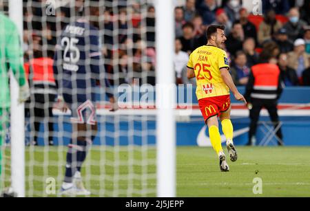 PSG's Lionel Messi celebrates after scoring his side's fourth goal ...