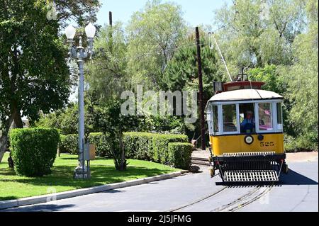 Perris, California, USA-April 24 2022: A wooden Huntingdon standard ...