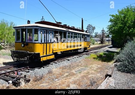 Perris, California, USA-April 24 2022: A wooden Huntingdon standard ...