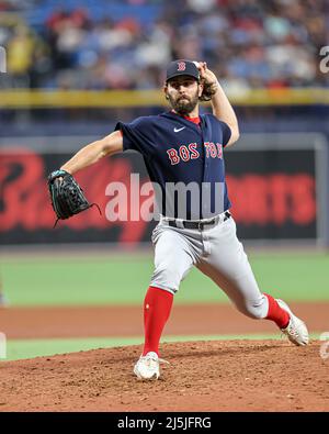 Boston Red Sox pitcher Austin Adams poses during photo day at the team ...