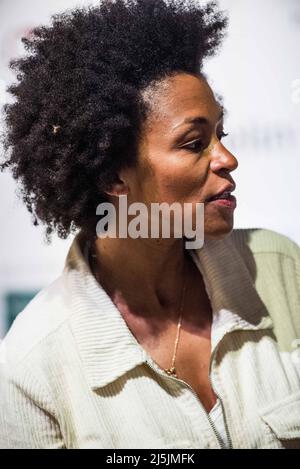 Rachel Kahn during the Paris Book Festival on April 23, 2022 in Paris ...