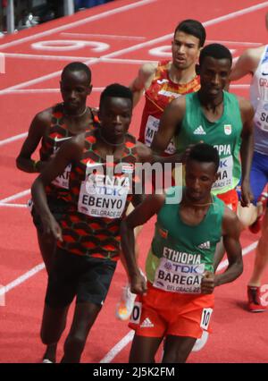Daniel Simiu EBENYO and Jacob KROP of Kenya Finale 3000 M Men during ...