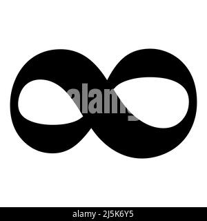 Infinity geometric icon, mathematical tattoo symbol, endless abstract ...