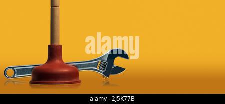 Copy space of stainless adjustable wrench on scratched metallic ...