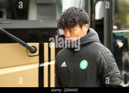 Celtic's Reo Hatate arriving before the UEFA Europa League match at ...