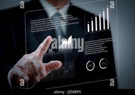 Hand touching business concept concept Stock Photo - Alamy
