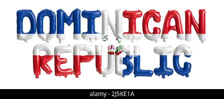 Dominican Republic flag text font Stock Photo - Alamy