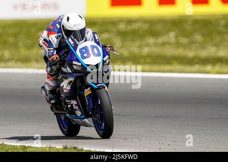 ASSEN, NETHERLANDS - APRIL 24: Gabriele Ruiu of Italy rides during the ...