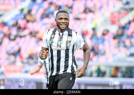 Isaac Success (Udinese) celebrates after scoring his team's second goal ...