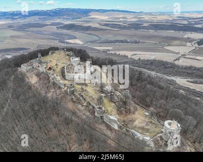 Aerial view of castle in Velky Saris city in Slovakia Stock Photo - Alamy
