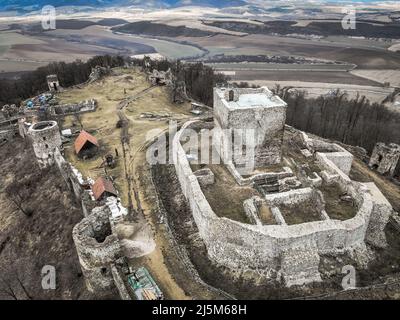 Aerial view of castle in Velky Saris city in Slovakia Stock Photo - Alamy