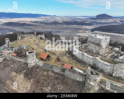 Aerial view of castle in Velky Saris city in Slovakia Stock Photo - Alamy