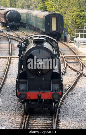 Steam locomotive on a push-pull shuttle train at Bochum-Dalhausen ...