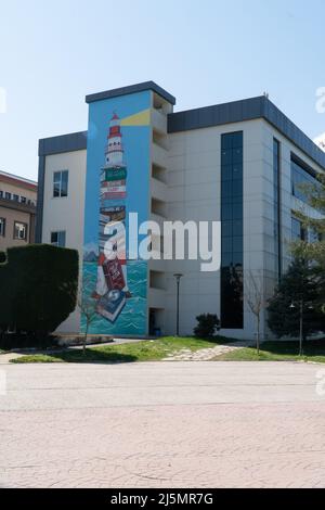 Sakarya, Turkey - March 30, 2022: Sakarya University. Students in the ...