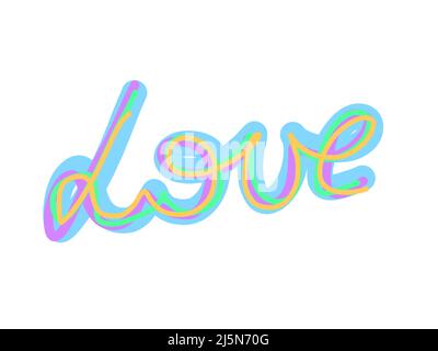 LOVE word hand drawn lettering. . Valentine s Day Stock Photo - Alamy
