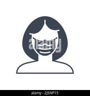 Woman wit medical mask related vector glyph icon Stock Vector Image ...