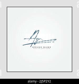 AG Letter Signature Logo Template elegant design logo Sign Symbol ...