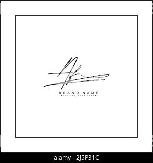 AF Initial letter handwriting and signature logo. A concept handwriting ...