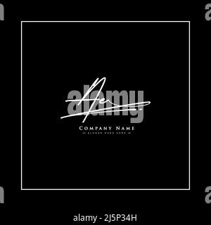 A, E, AE Initial letter handwritten and signature vector image template in square shape logo ...