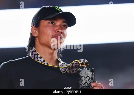Moto Shibata (JPN), APRIL 22, 2022 - Skateboarding : X Games Chiba 2022 ...