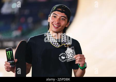 Moto Shibata (JPN), APRIL 22, 2022 - Skateboarding : X Games Chiba 2022 ...