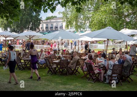 Diners at the exclusive Phyllis Court Club, Henley-on-Thames ...